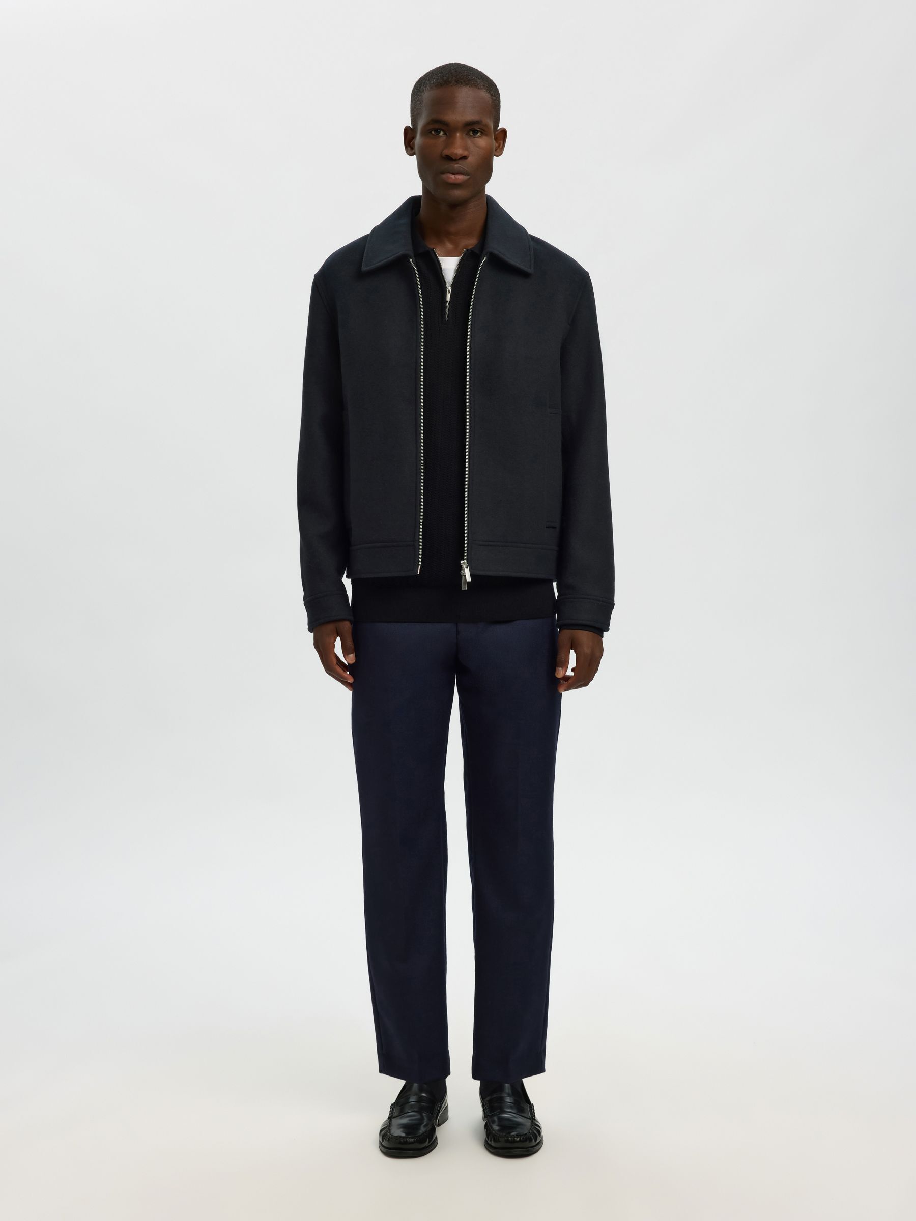 ULLBLANDNING KORT JACKA | Svart | Selected