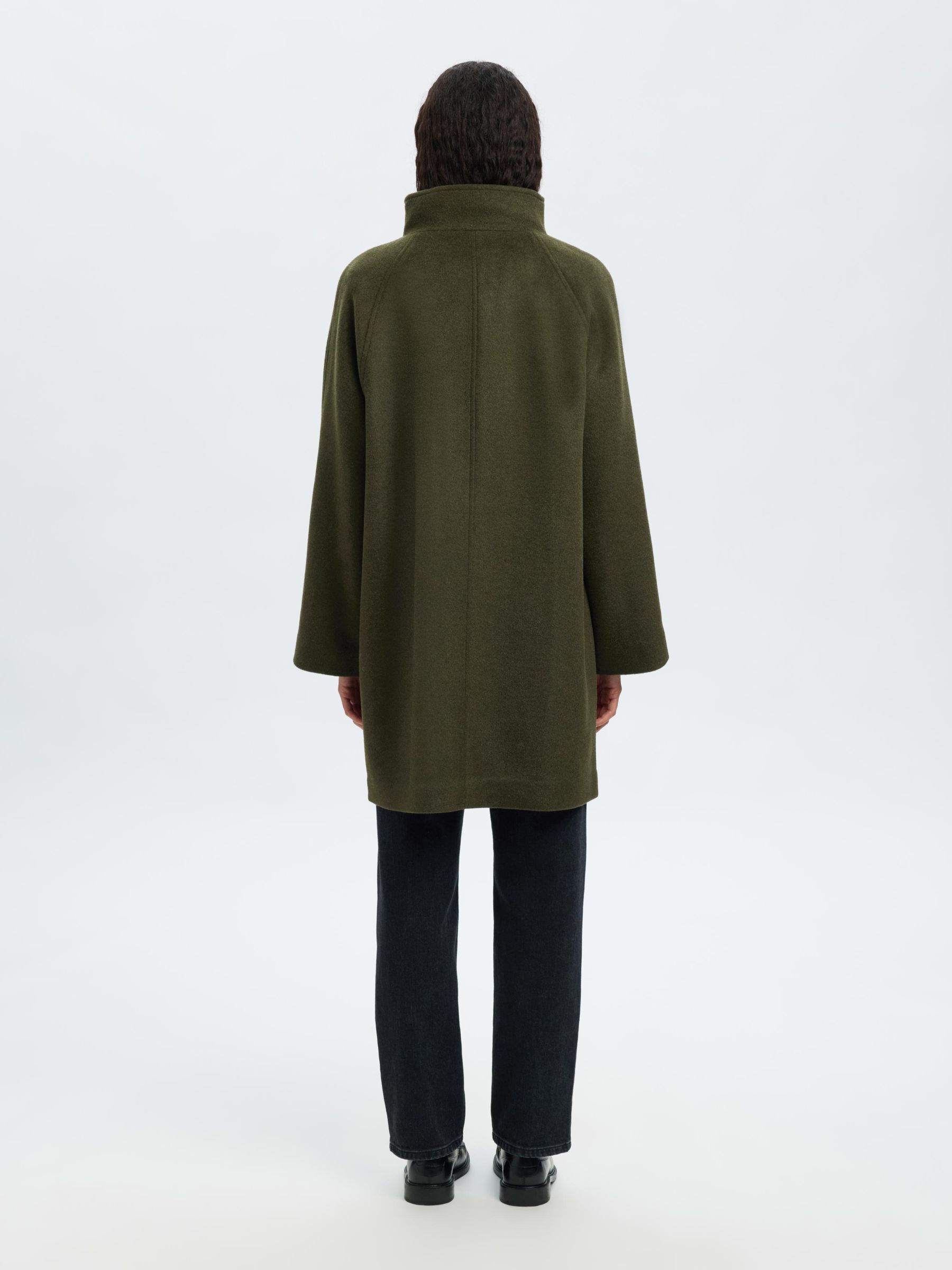 ULDBLANDING FRAKKE | Grøn | Selected