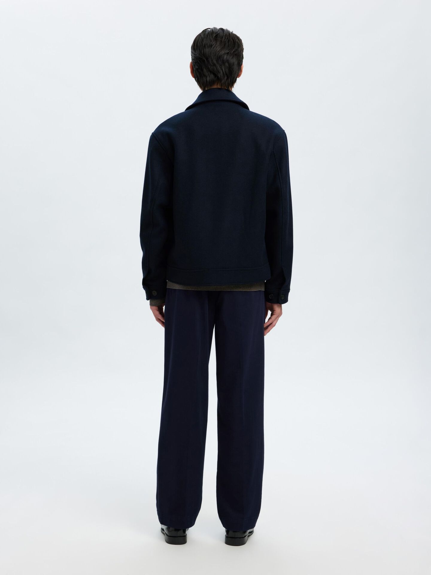 WOOL BLEND JACKET | Blue | Selected