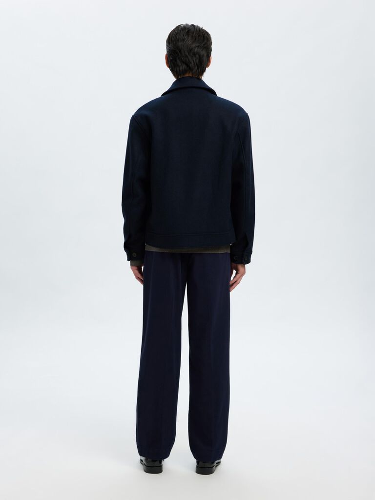 WOOL BLEND JACKET | Blue | Selected