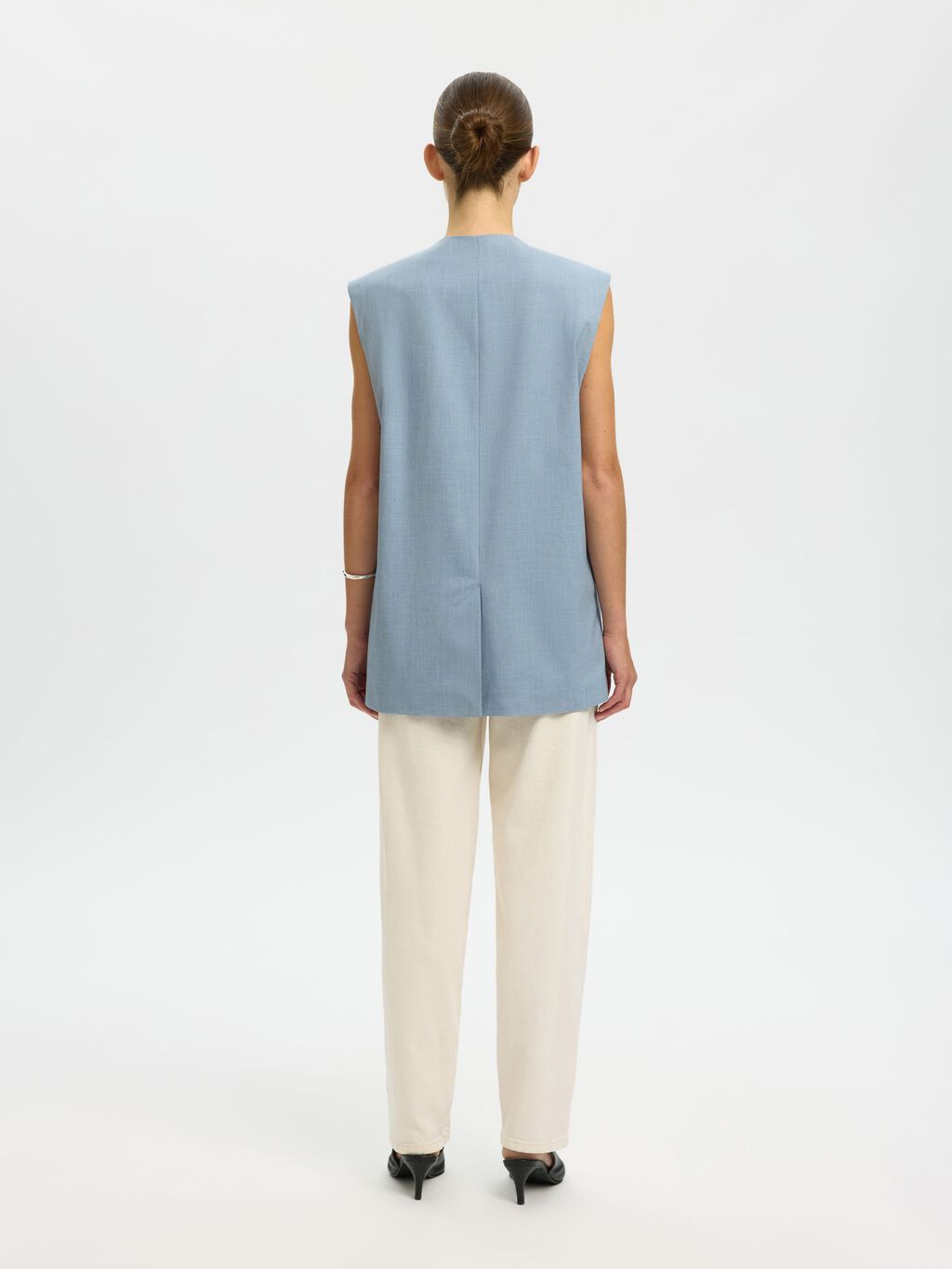 BOXY FIT GILET | Blau | Selected