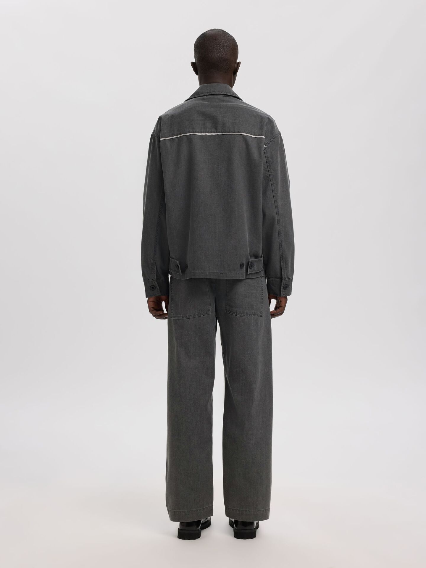 SELVEDGE DENIM JACKET | Grey | Selected