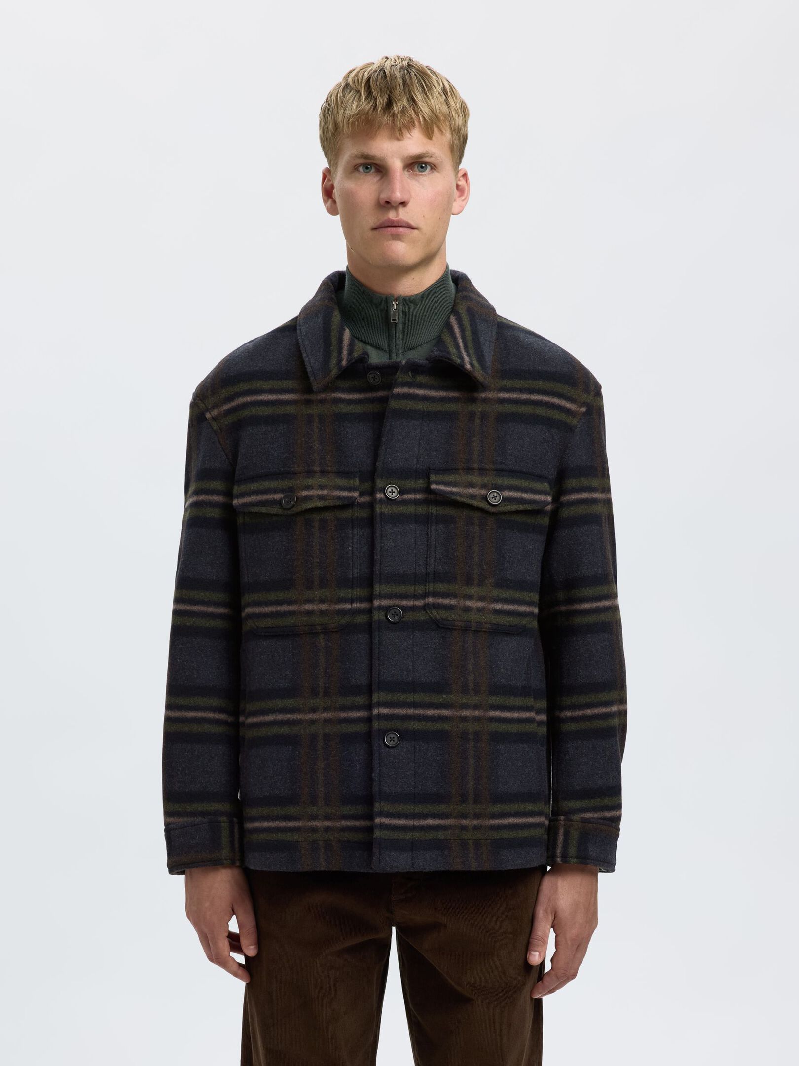 WOLMIX OVERSHIRT | Blau | Selected